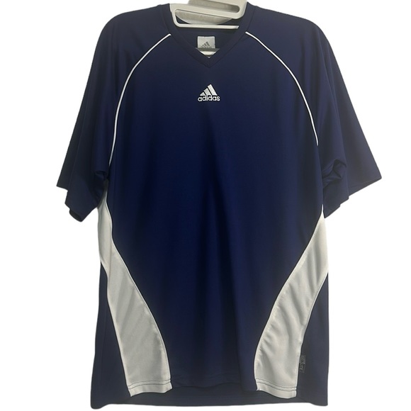 adidas | Shirts | Adidas Mens Navy Blue Climalite Soccer Jersey Size ...